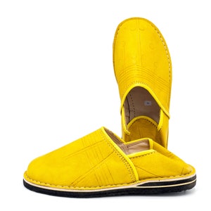 Moroccan Babouche Shoe Leather Slipper Unisex Handmade Babouches ...
