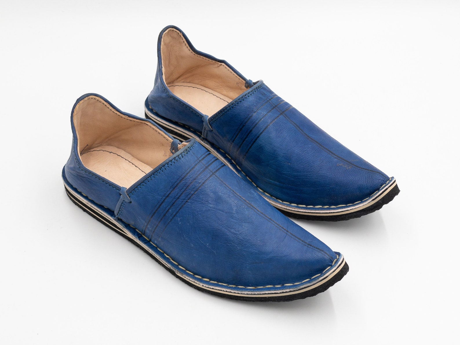 Moroccan Babouche Shoe Leather Slipper Unisex Handmade - Etsy