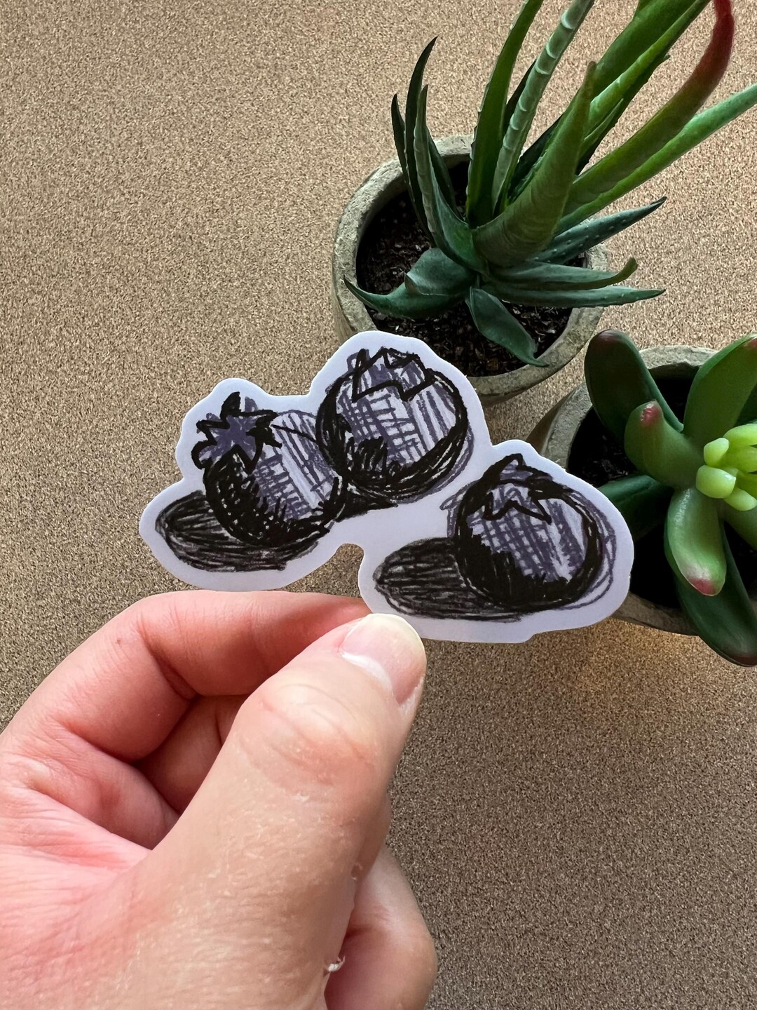 Blueberry Sticker | Fruit Sticker | Server Gift | Water Resistant Decal ...