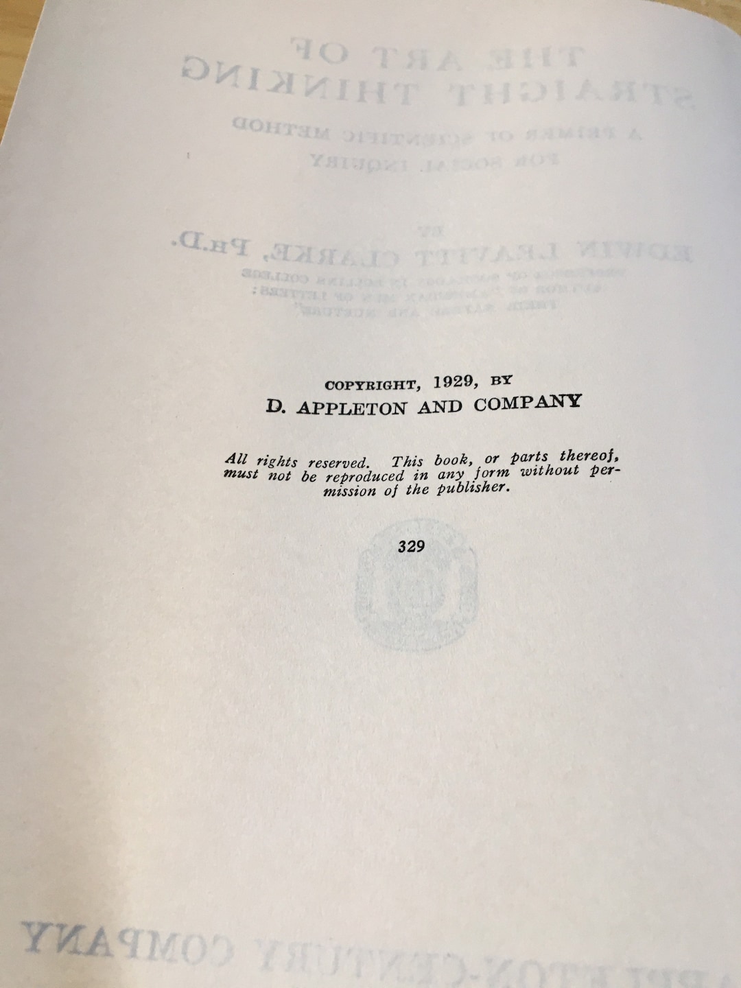 The Art of Straight Thinking Edwin Leavitt Clarke 1929 Rare - Etsy