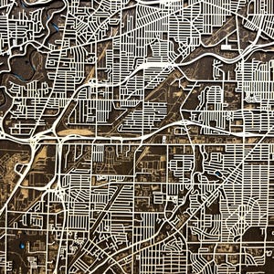 Custom Wooden Map of Any City, Personalized Name Location Town, Unique ...