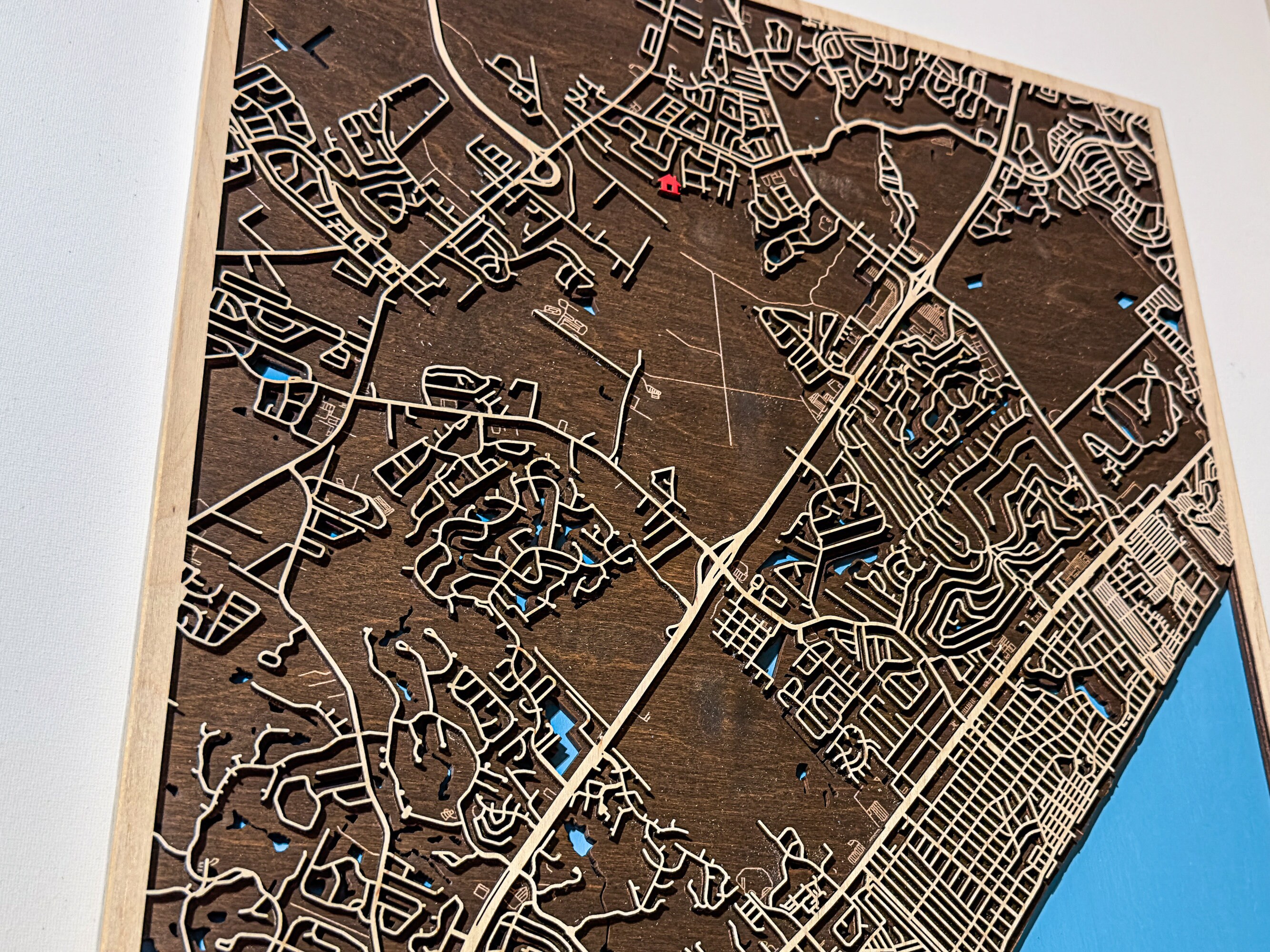 Custom Laser Cut Wooden City Map: Personalized Home Decor - Etsy