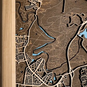 Custom Wood Map Map With Custom Location Housewarming Gift Anniversary ...