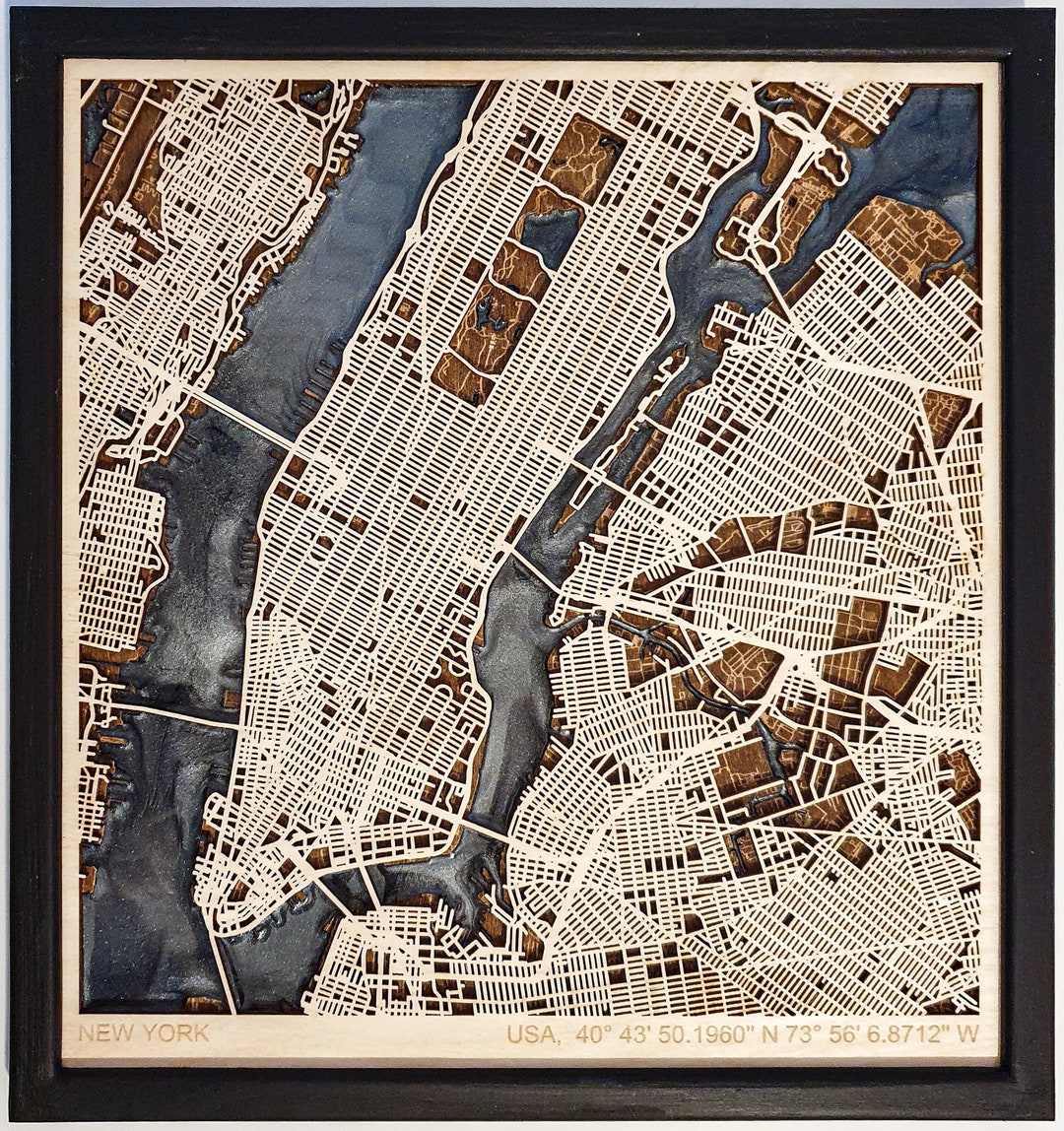 Custom Laser Cut Map With Epoxy Resin, Epoxy City Maps, Valentine's Day ...
