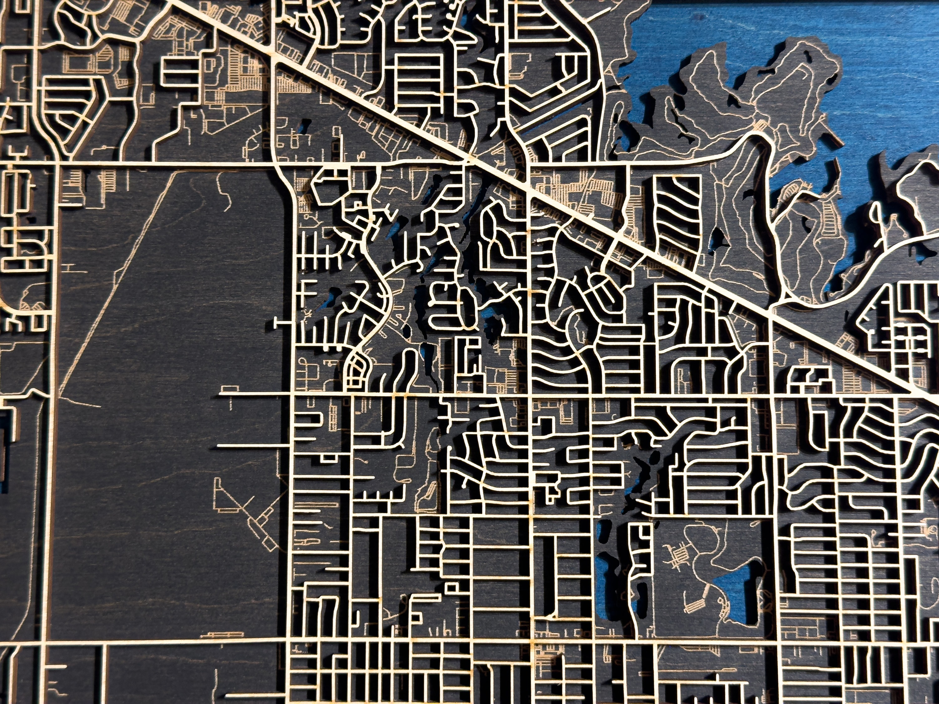 Custom Wooden City Map: Personalized Engraved Seal Wall Art - Etsy