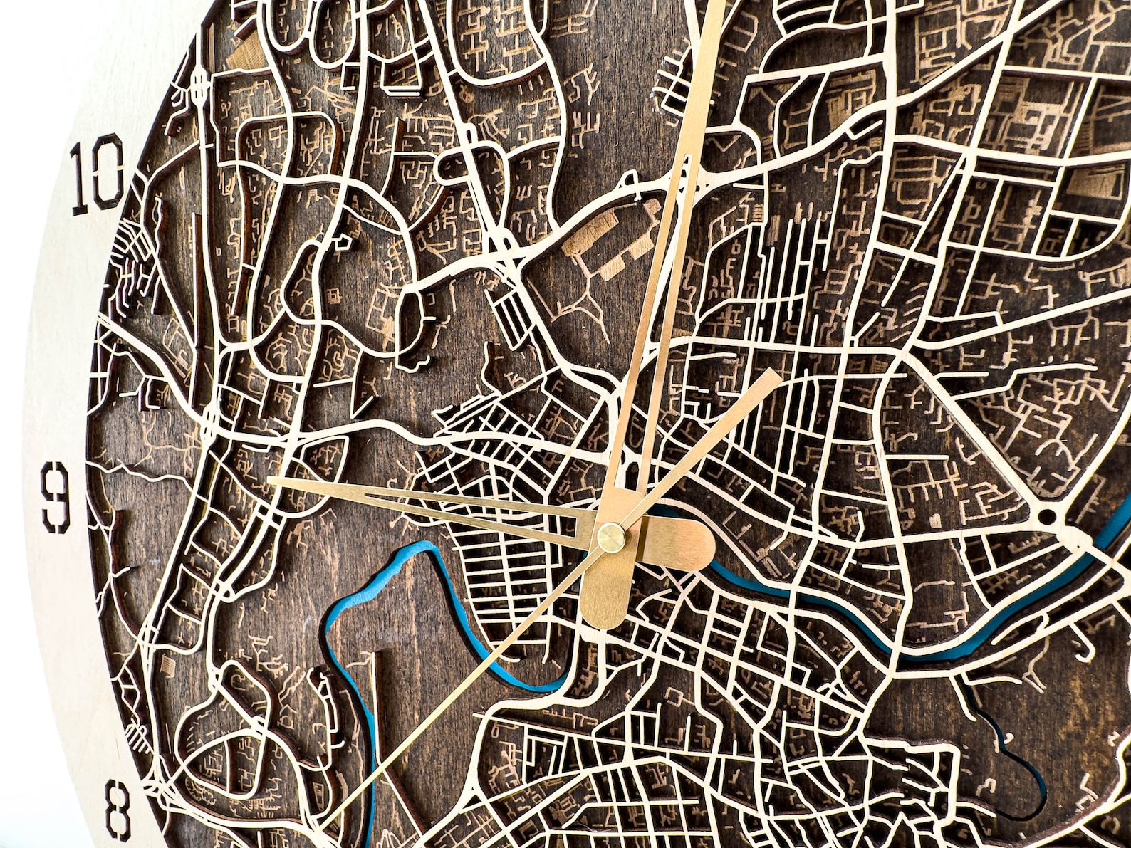 Custom Wooden City Map Clock: Personalized Wall Art - Etsy