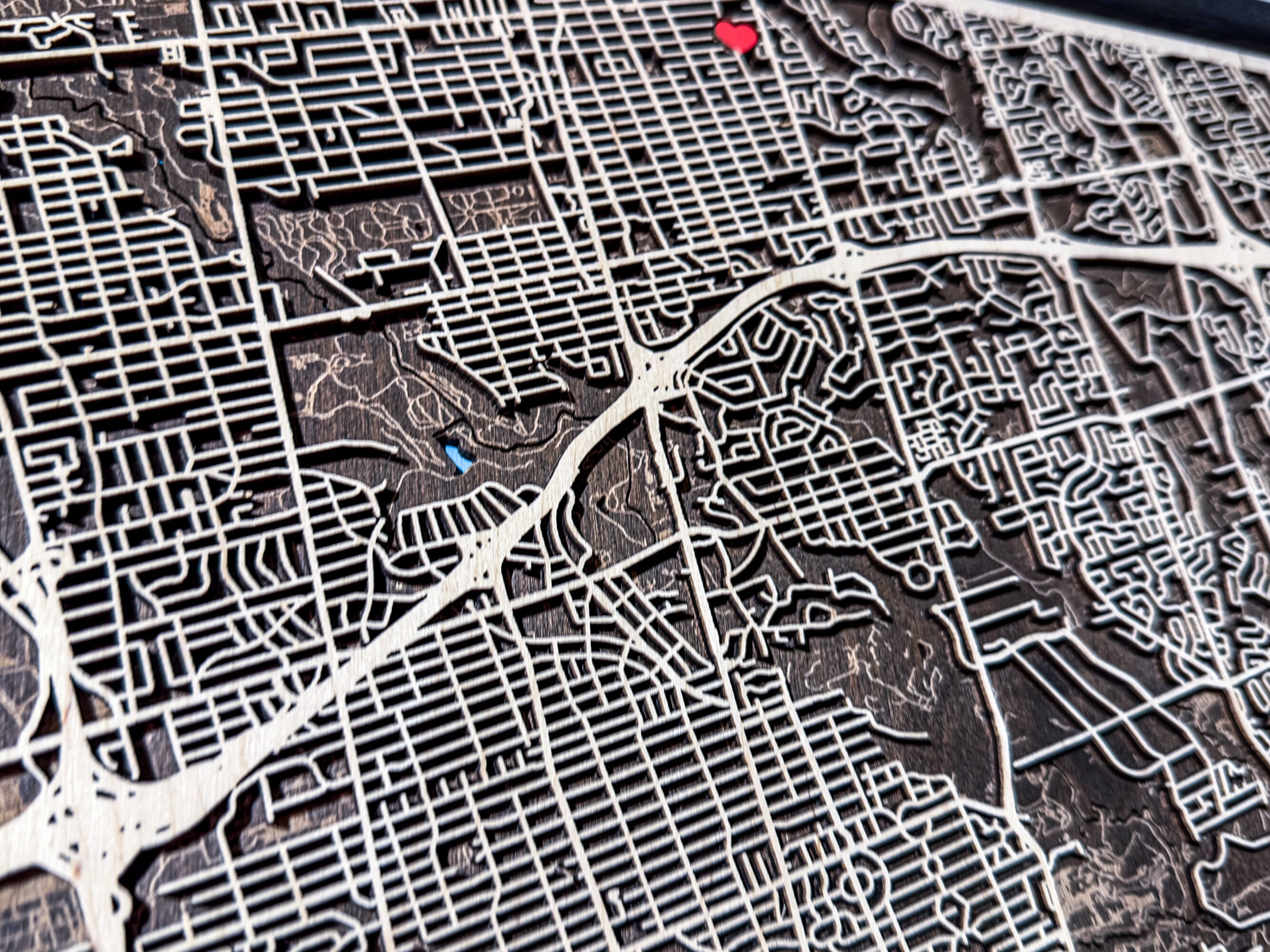 Personalized Wooden City Map: Laser Cut Birch Plywood, Colorado Springs ...