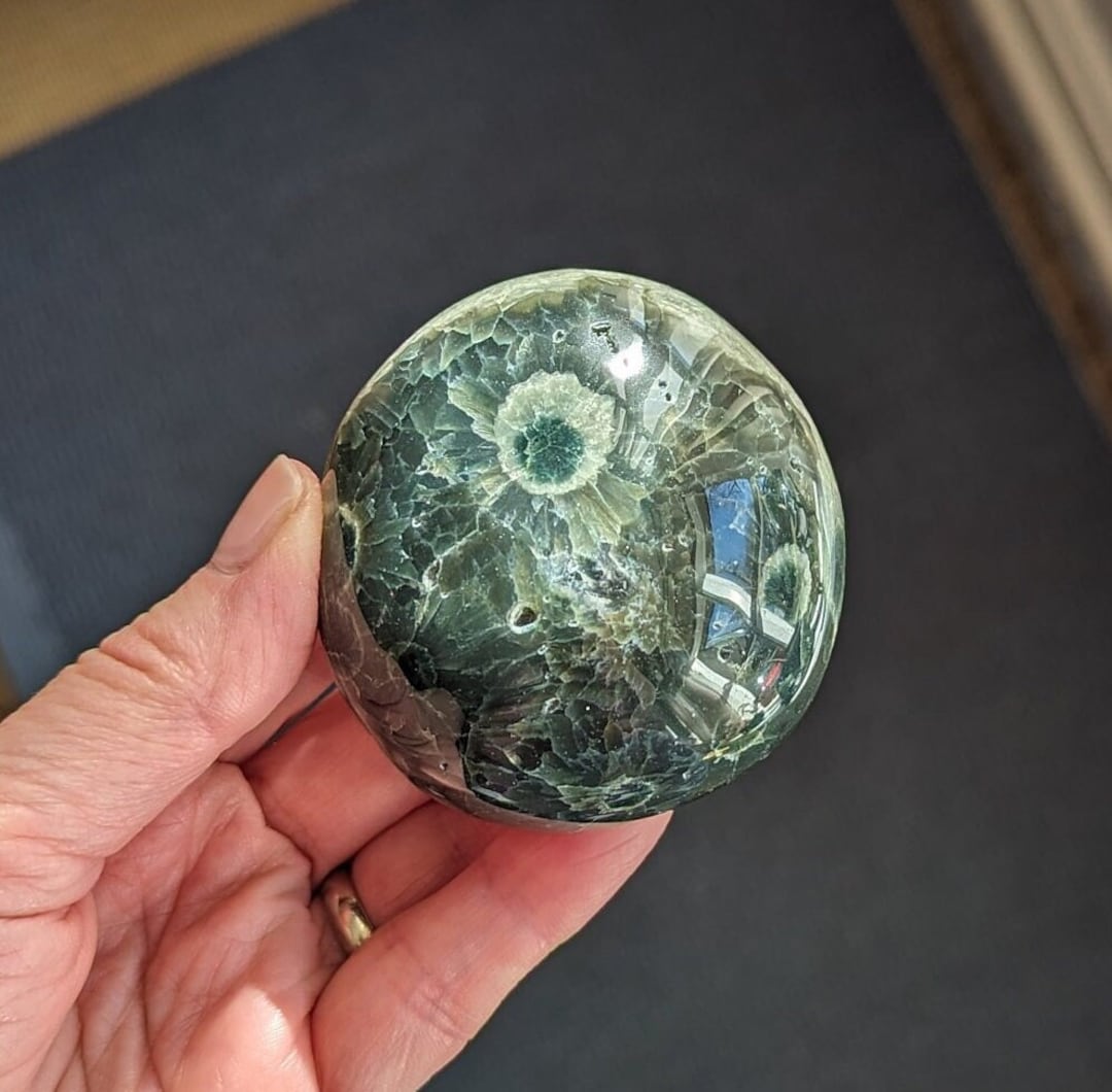 Ocean Jasper Palm Stone Orbicular Jasper Cellular Jasper - Etsy