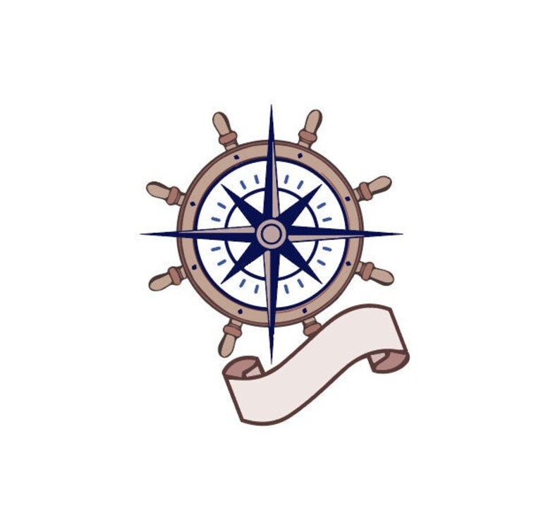 Helm Compass Ship Wheel Summer Nautical Beach Ship Sail Boat Ocean ...