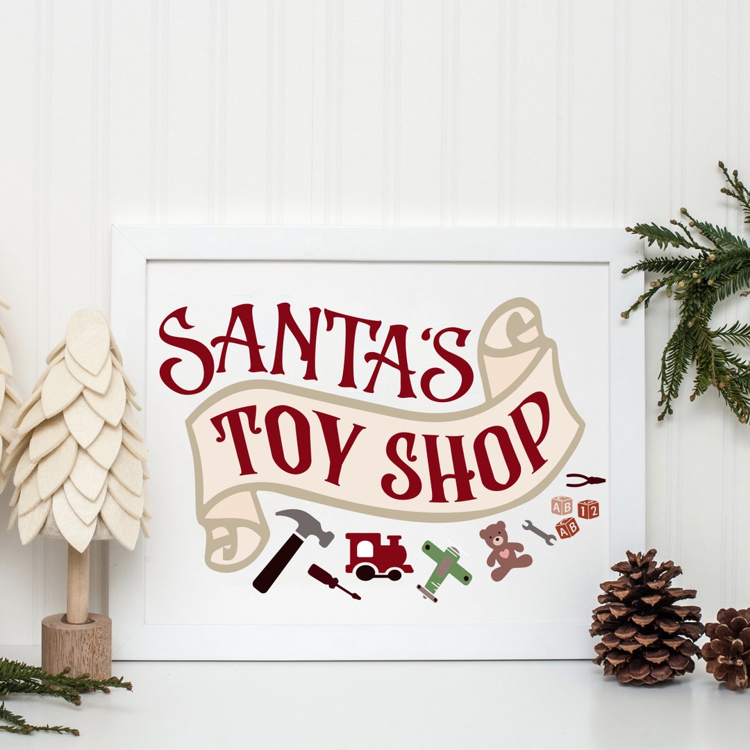 Santa's Toy Shop SVG Toys Teddy Bear Train Santa's Workshop Elf ...