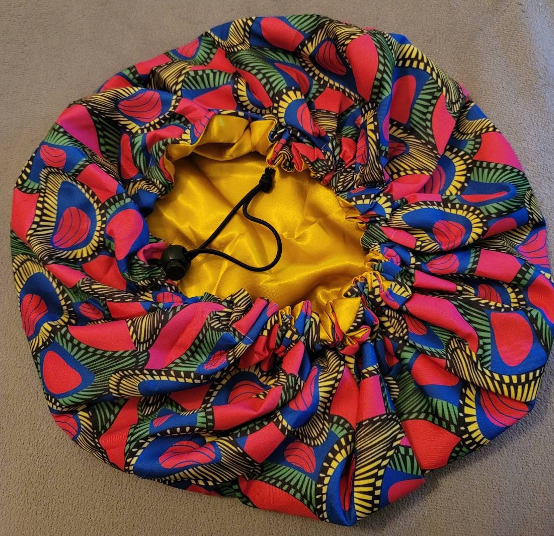 Satin African Print Head Bonnet for Adults and Children. - Etsy