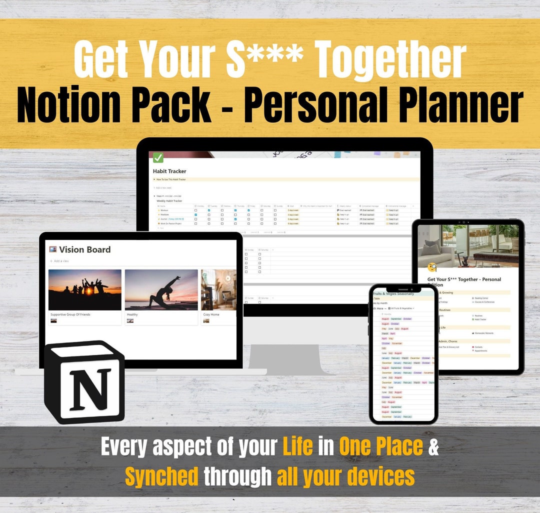 GYST Notion Template Personal Edition With Planners Trackers and ...