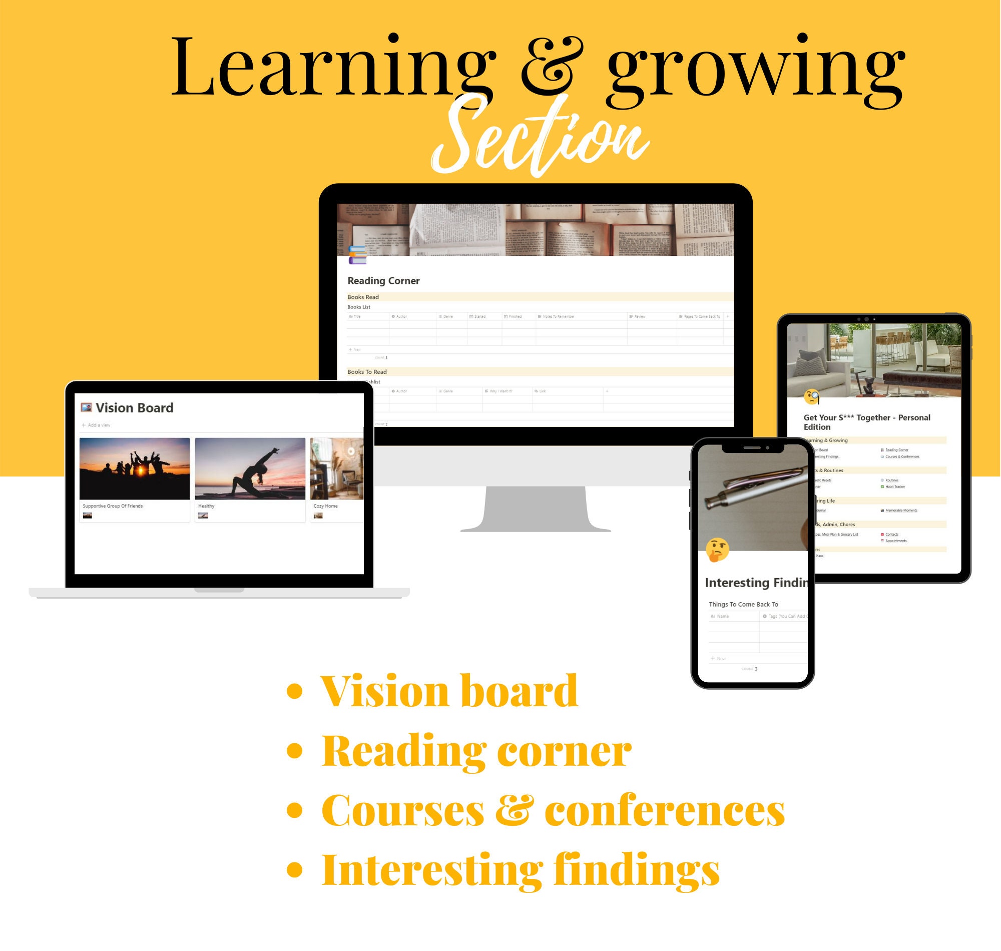 GYST Notion Template Personal Edition With Planners Trackers and ...