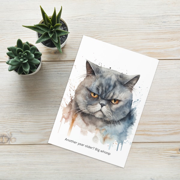 Grumpy Cat Card - Etsy