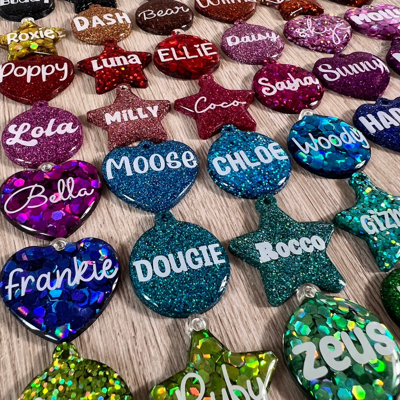 Star Dog Tag Glitter - Etsy