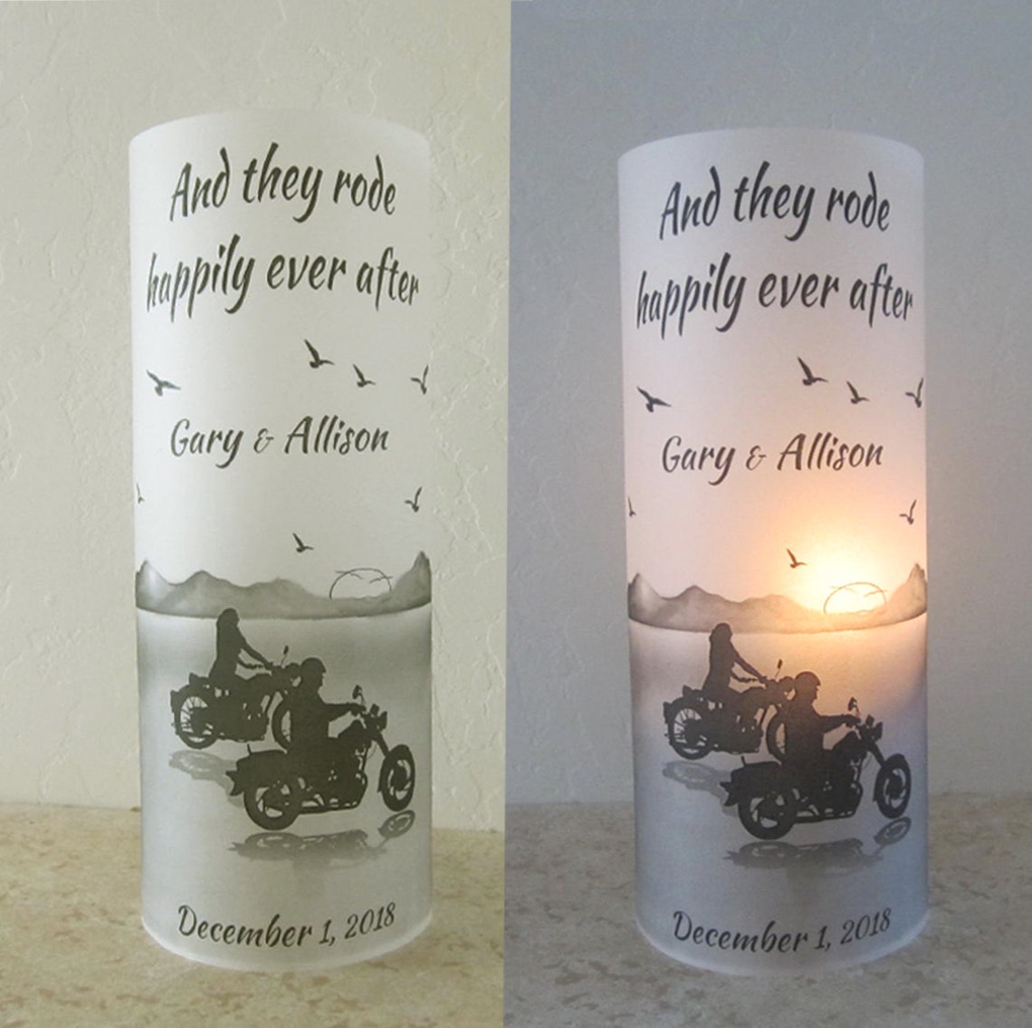12 Personalized Wedding Motorcycle Harley Biker Centerpiece | Etsy