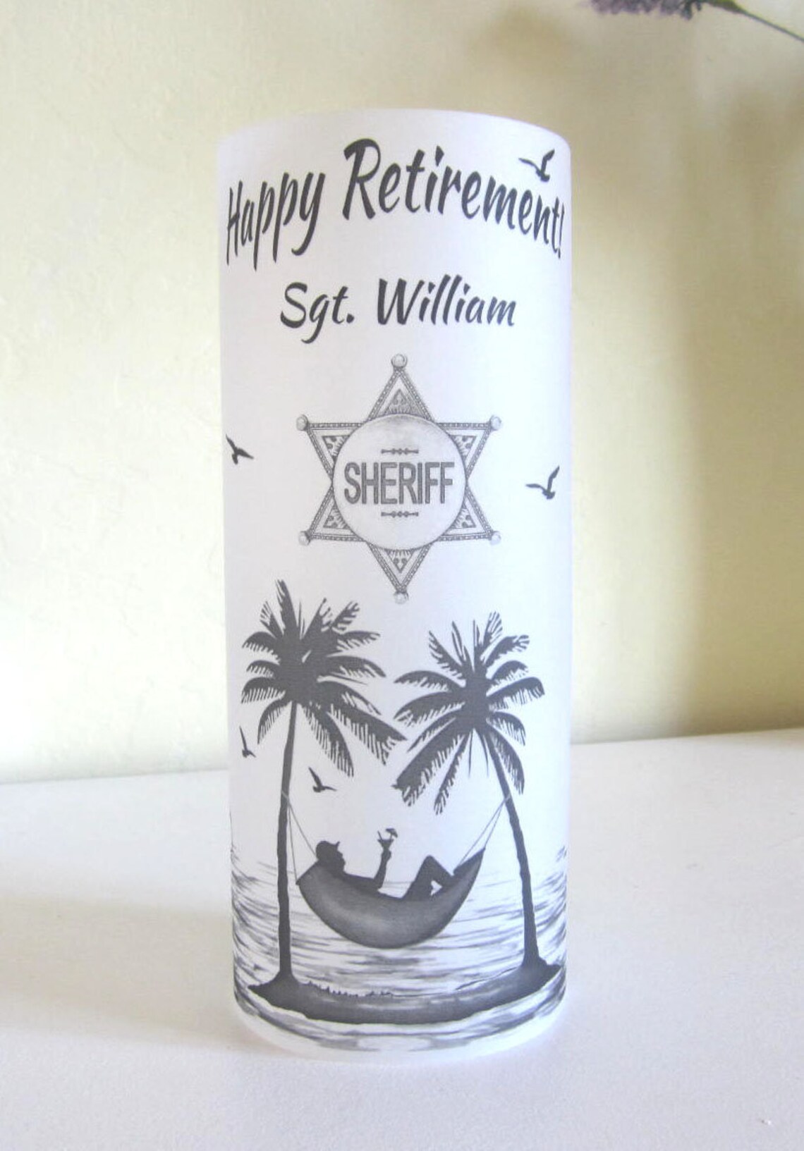 12 Personalized Police Officer Sheriff Retirement / Birthday ...