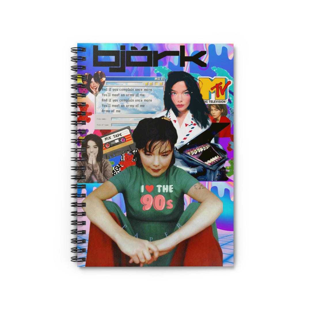 Bjork 90s Retro Spiral Notebook: Pop Music Icon - Etsy