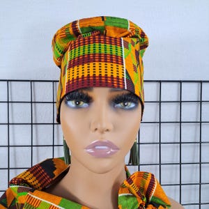 Kente Hat, Afrocentric Headwear, African Clothing, African Head Wraps ...