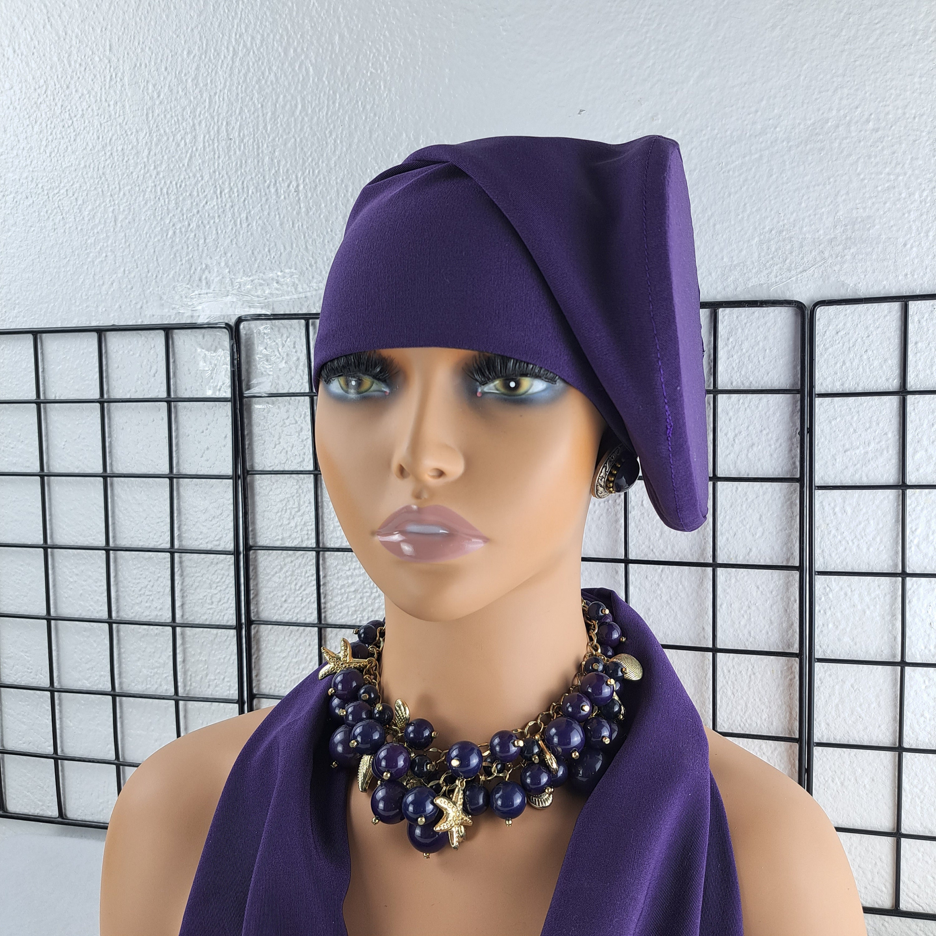 Flat Top Hat, Slouch Hats for Women, Brimless Hat, With Satin Liner ...