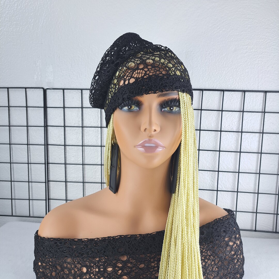 Lace Flat Top Transparent Hat, Headwear for Her, Brimless Hats, Slouch ...