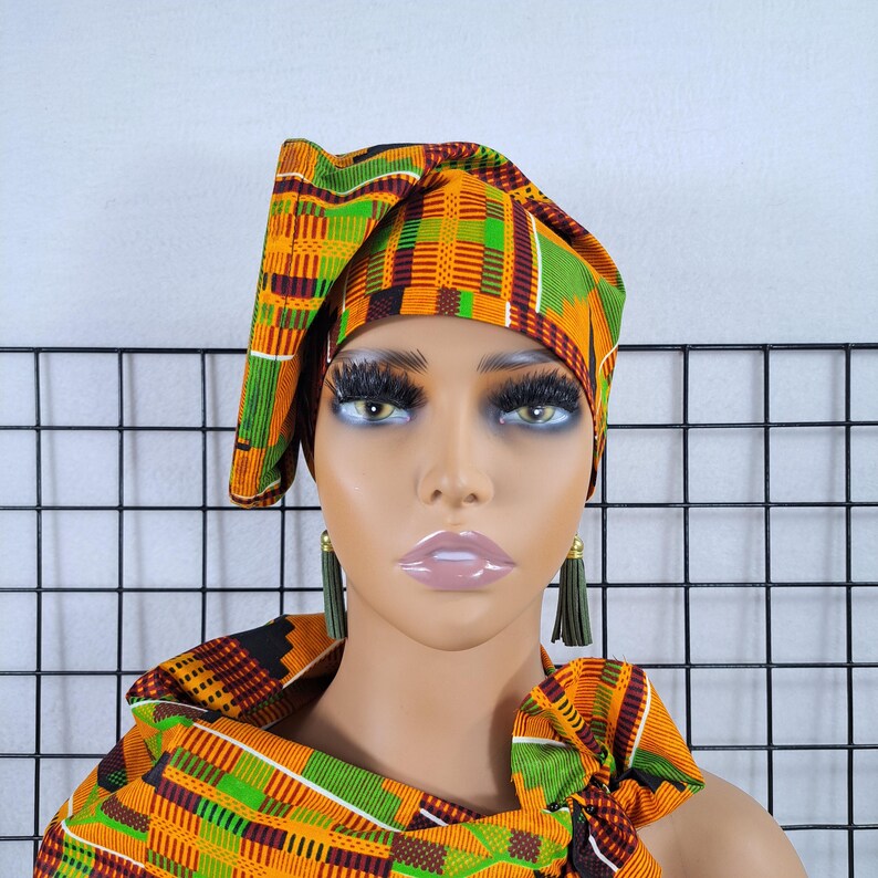 Kente Hat, Afrocentric Headwear, African Clothing, African Head Wraps ...