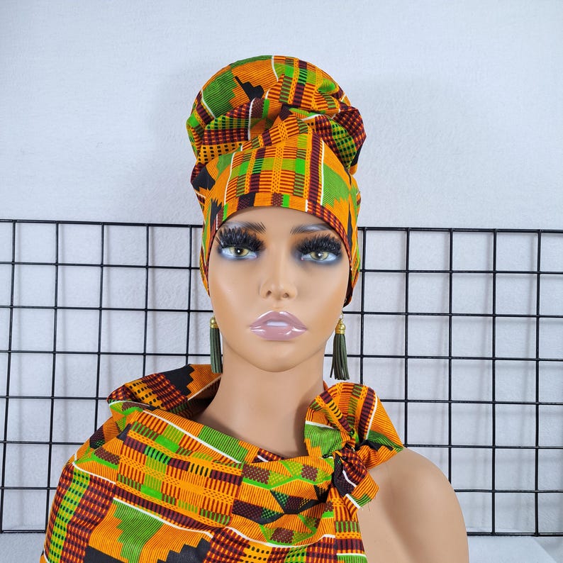 Kente Hat, Afrocentric Headwear, African Clothing, African Head Wraps ...