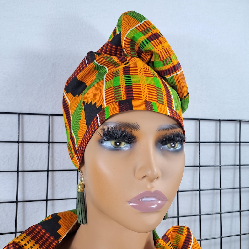 Kente Hat, Afrocentric Headwear, African Clothing, African Head Wraps ...