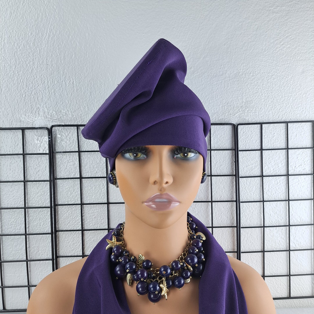 Flat Top Hat, Slouch Hats for Women, Brimless Hat, With Satin Liner ...