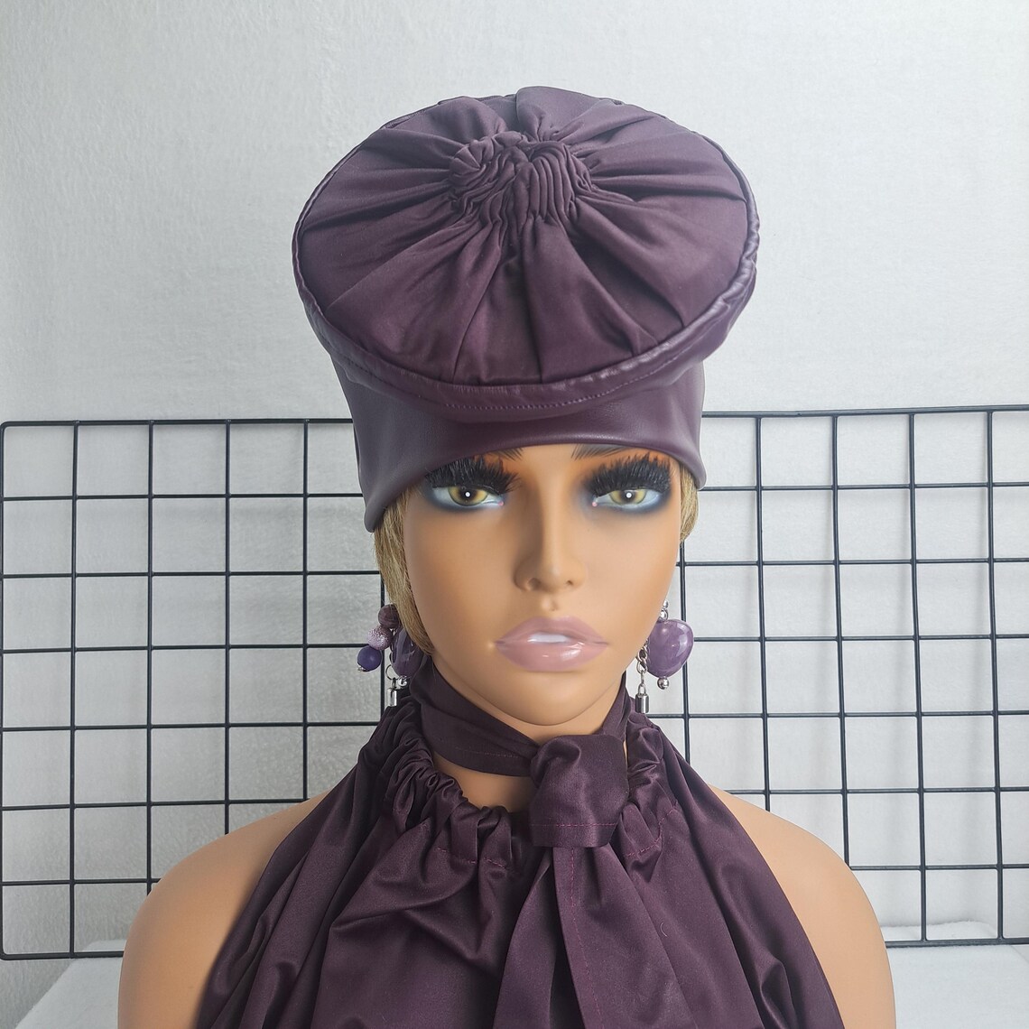 Flat Top Hat, Slouch Hats for Women, Brimless Hat, With Satin Liner ...