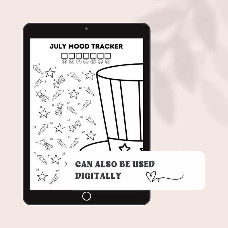 Printable Monthly Mood Tracker: Mental Health Journal (digital Download ...