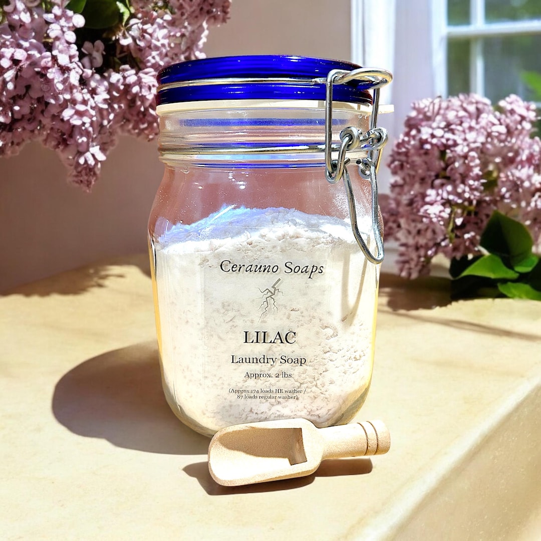 Lilac Scented Natural Powder Laundry Soap | Boosted With Baking Soda ...