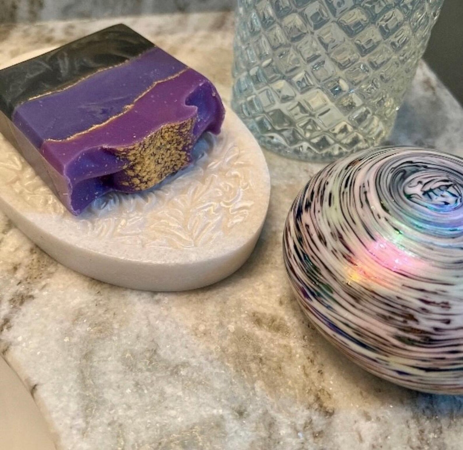 Regal Handcrafted Vegan Soap Bar | Violet Scented Soap With Black ...