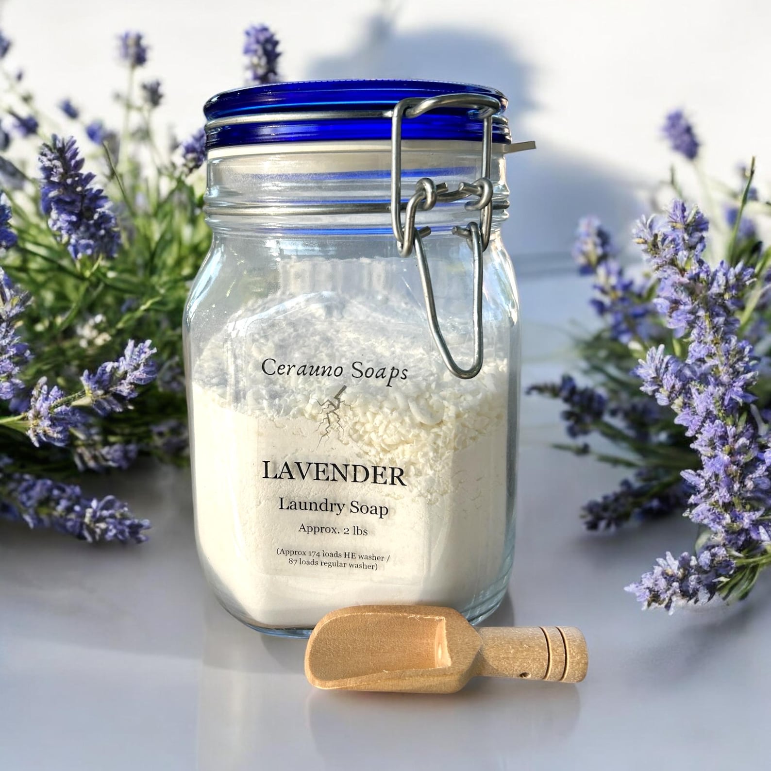 Lavender Scented Natural Powder Laundry Soap | Boosted With Baking Soda ...