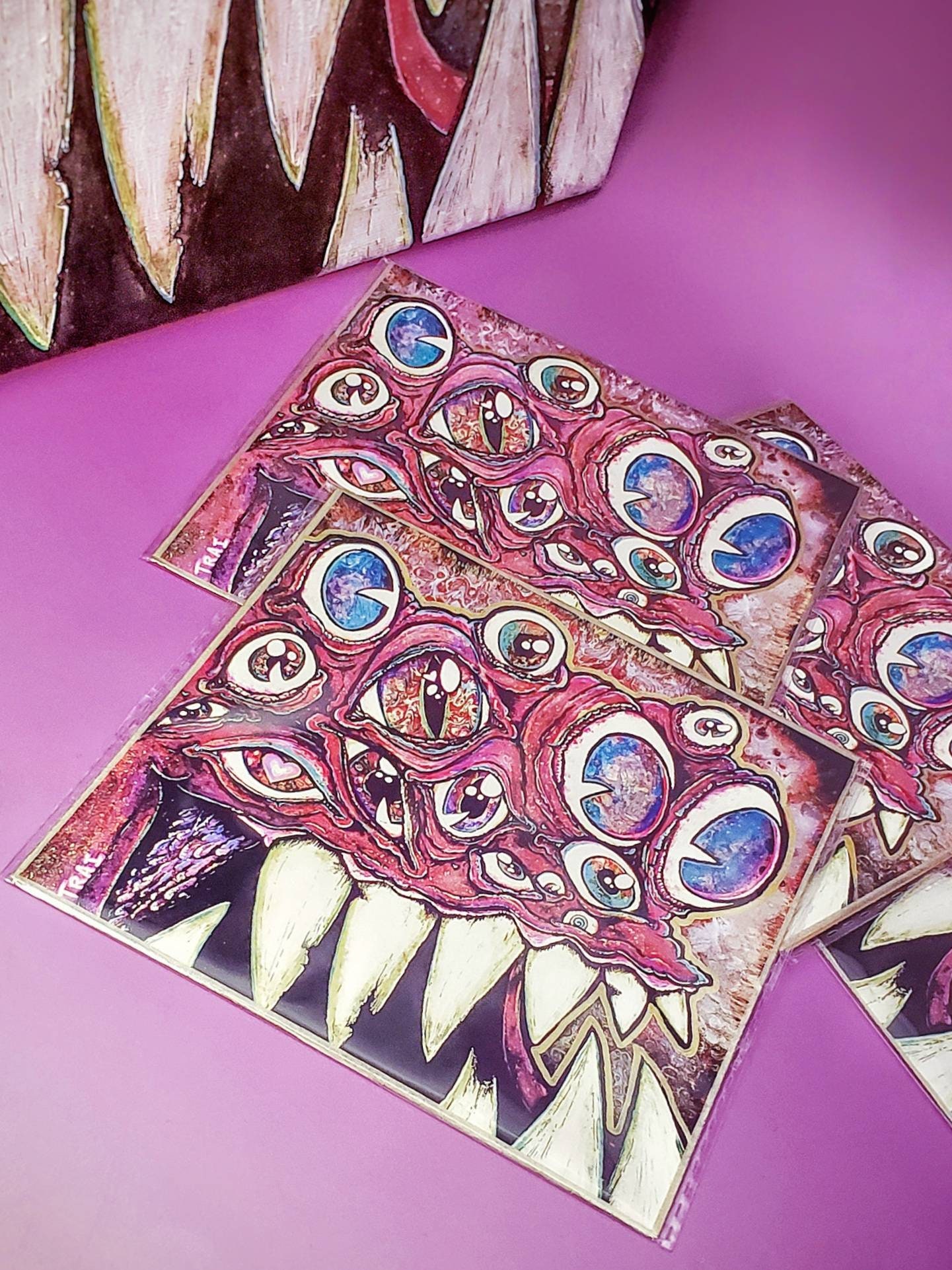 HAROLD Square Monster Art Print | Etsy