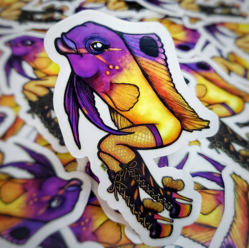 Fairy Basslet Reverse Mermaid Clear Vinyl Sticker - Etsy