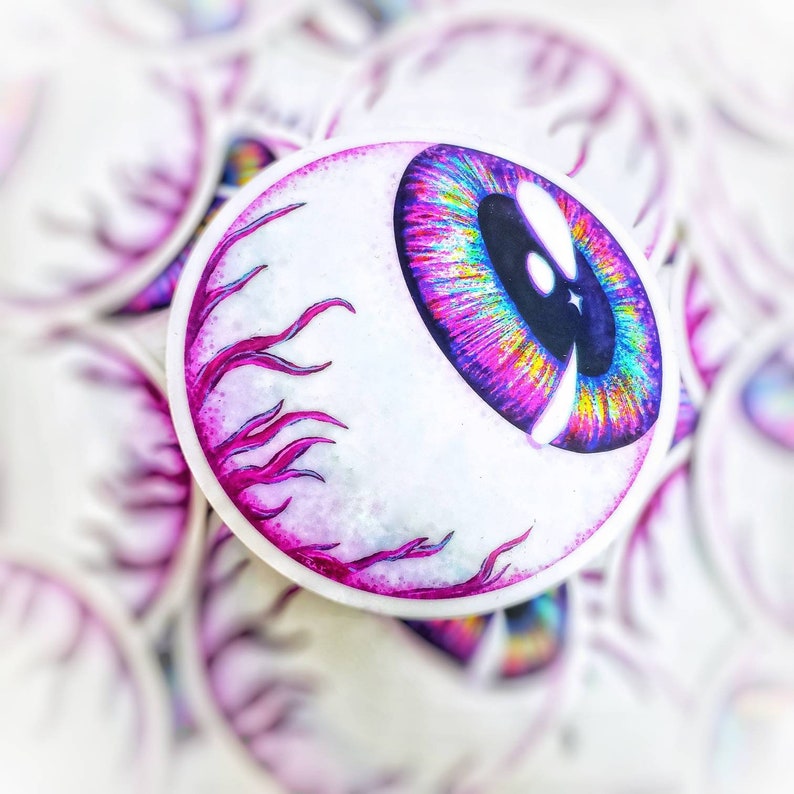 Chroma Eyeball Vinyl Sticker | Etsy