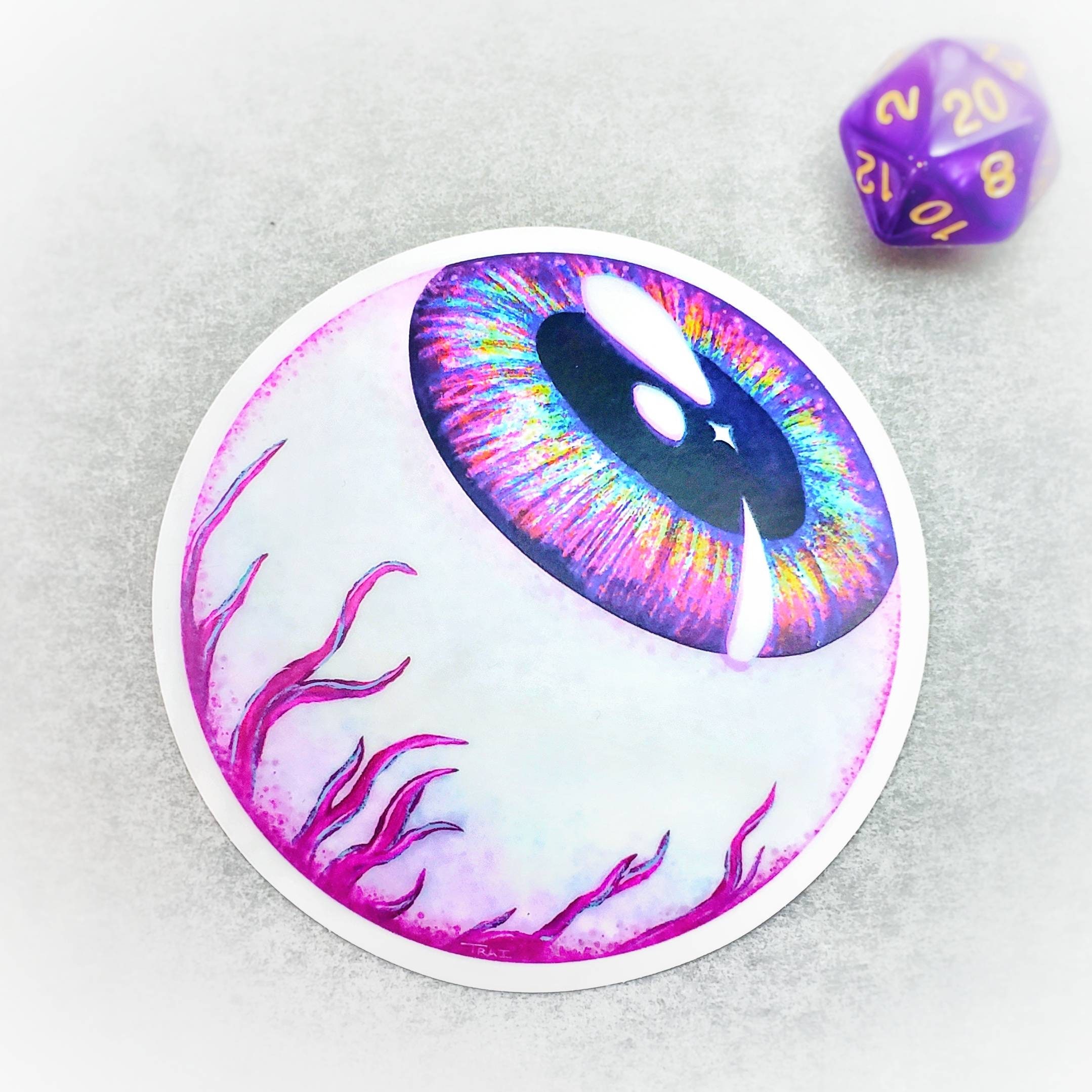 Chroma Eyeball Vinyl Sticker | Etsy