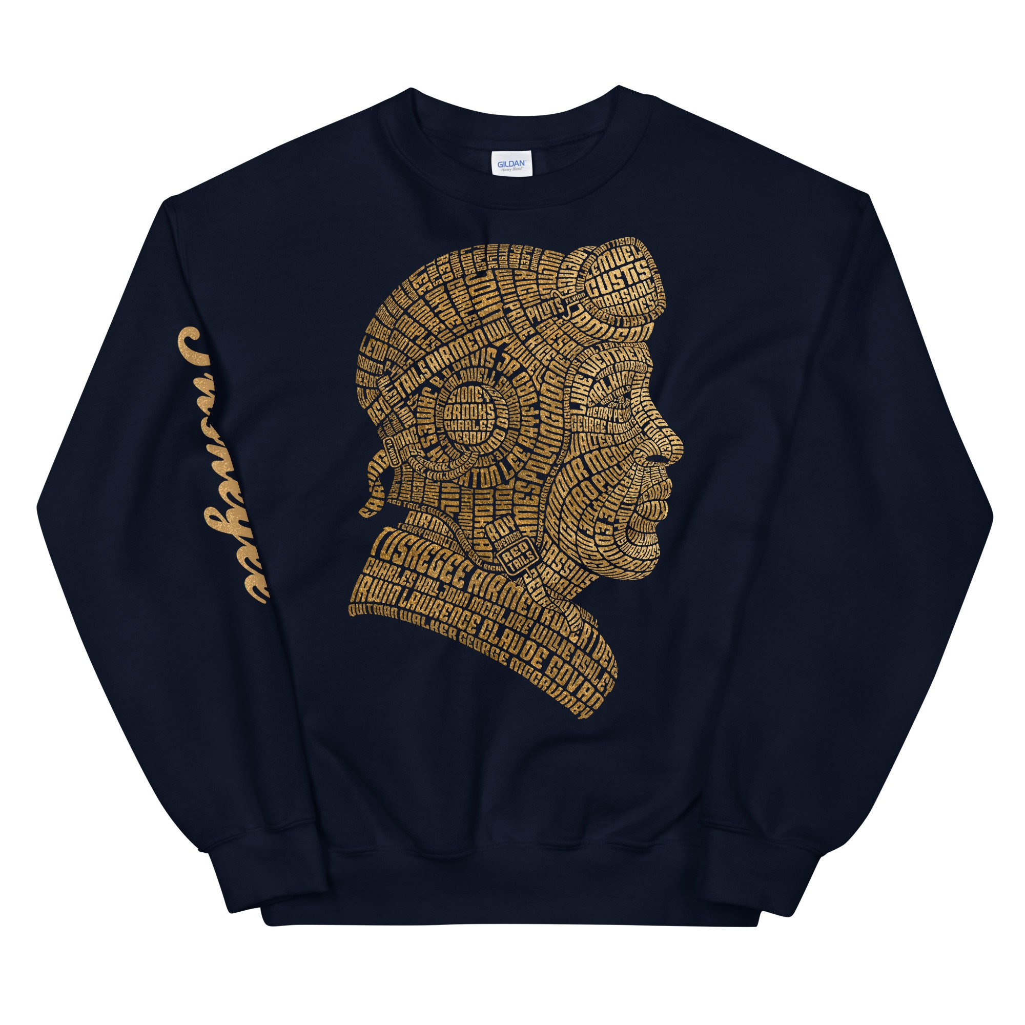 Tuskegee Airmen Tribute in Gold on Unisex Sweatshirt | Etsy