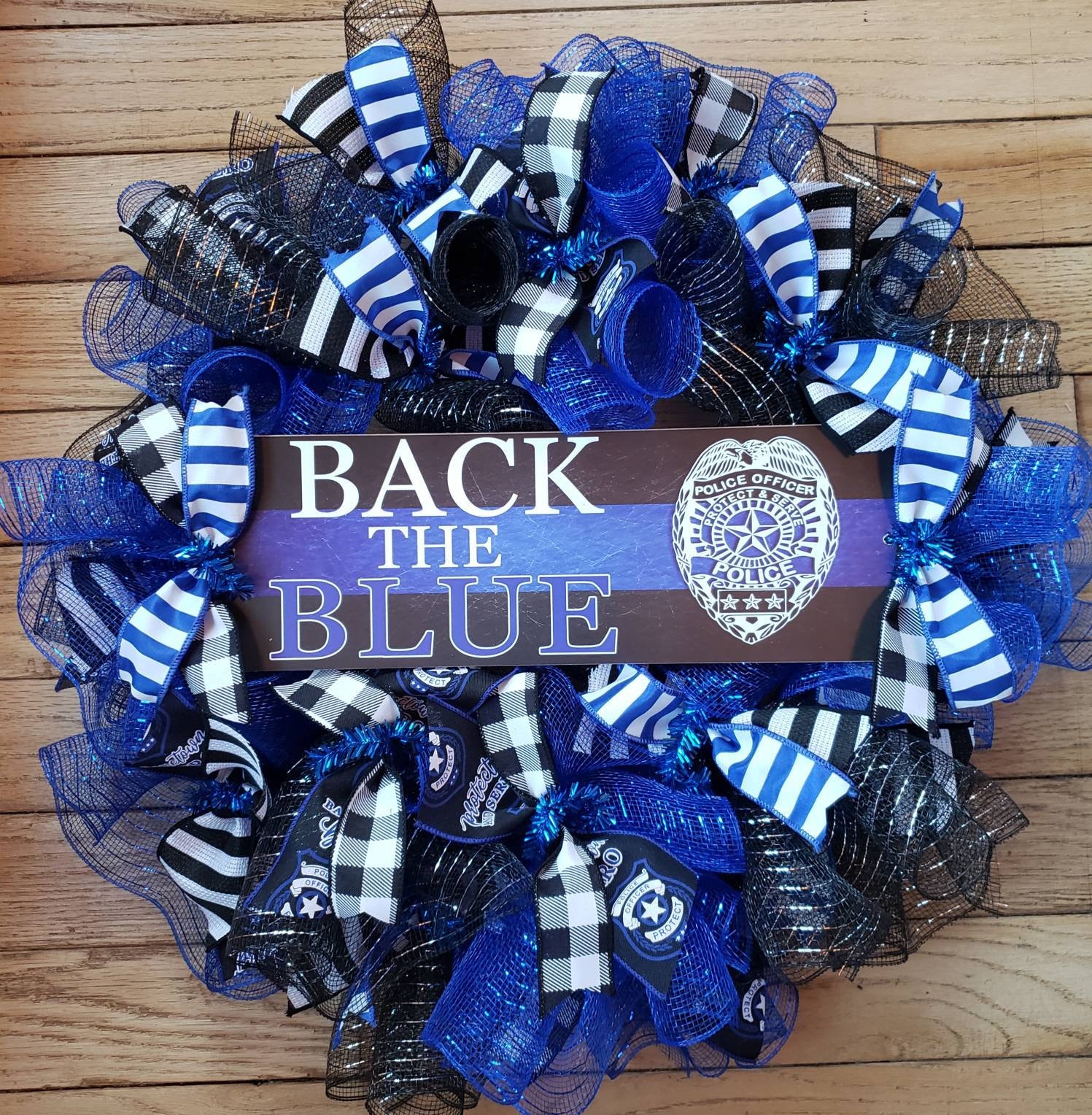 Back the Blue Wreath, Police Wreath, Law Enforcement Wreath ...