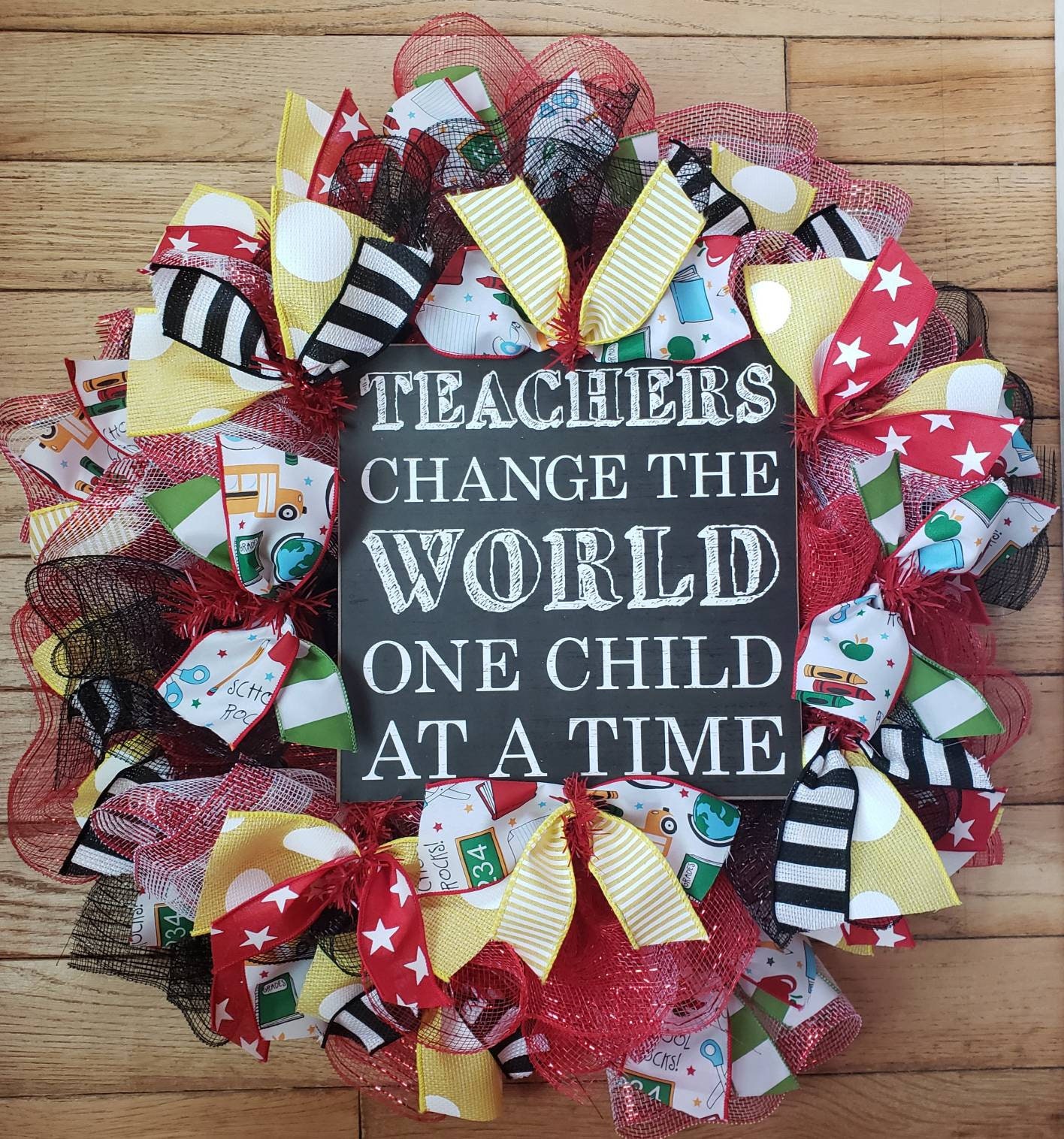 Teacher Wreath, Back to School Wreath, Classroom Wreath, DIY Wreath - Etsy