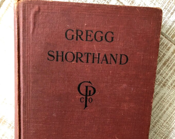 1929 Gregg Shorthand Vintage Shorthand Text Book Secretarial Book Old ...
