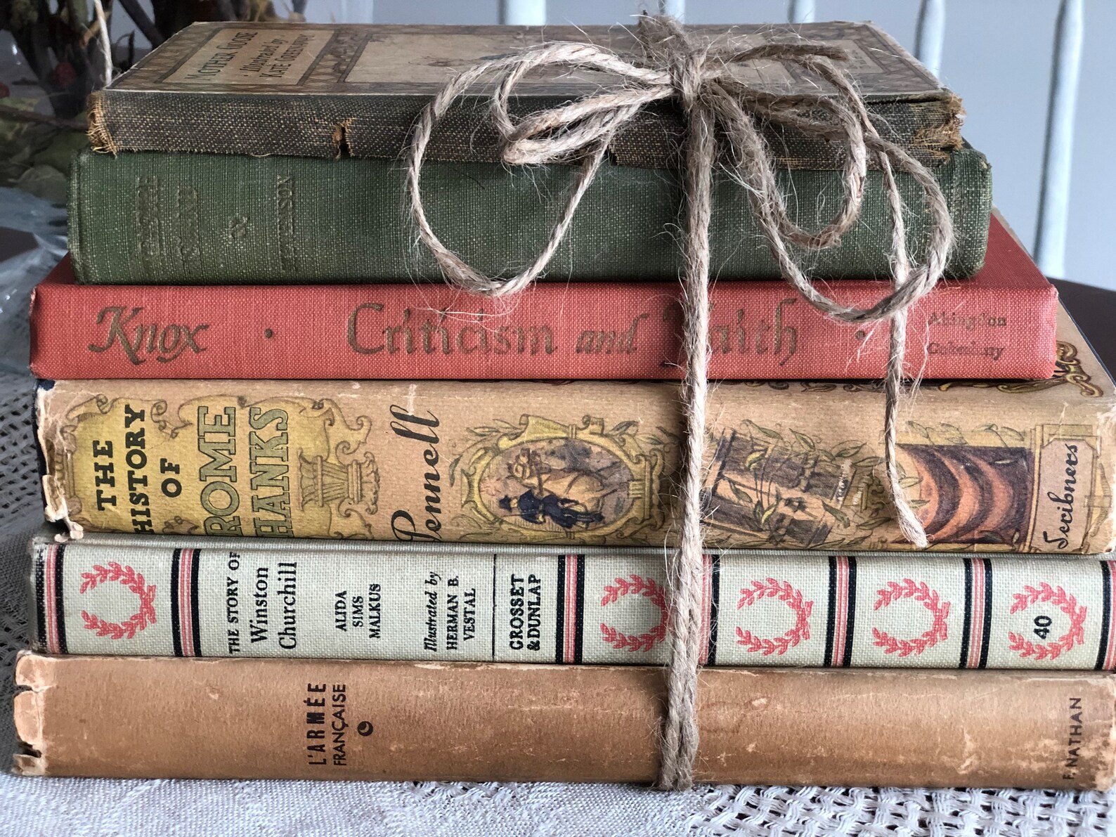 Vintage Book Decor Antique and Vintage Curated Book Bundle Farmhouse ...