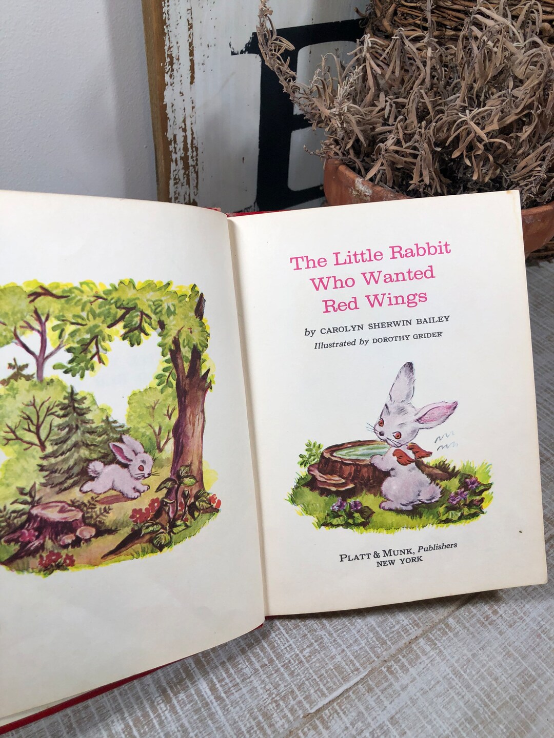 1961 the Little Rabbit Who Wanted Red Wings Vintage Rabbit - Etsy