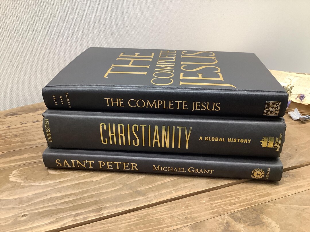 Christian Book Bundle; Modern Black Books With Gold Titles; the ...