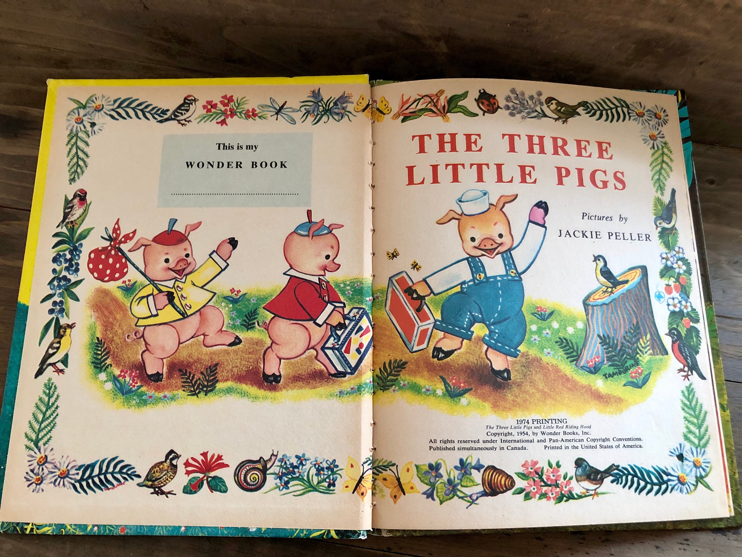 Little Red Riding Hood / the Three Little Pigs Two in One - Etsy