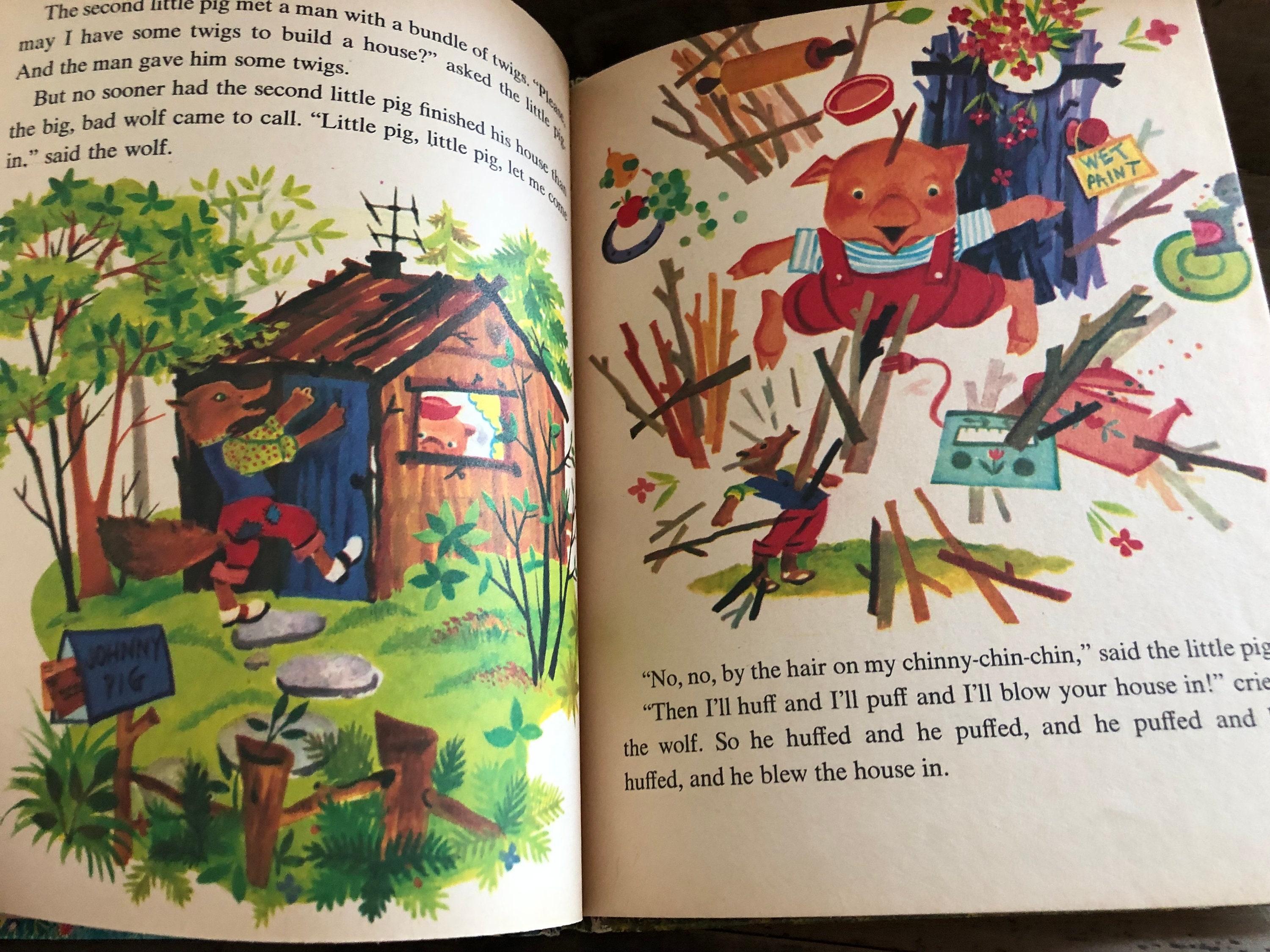 Little Red Riding Hood / the Three Little Pigs Two in One - Etsy