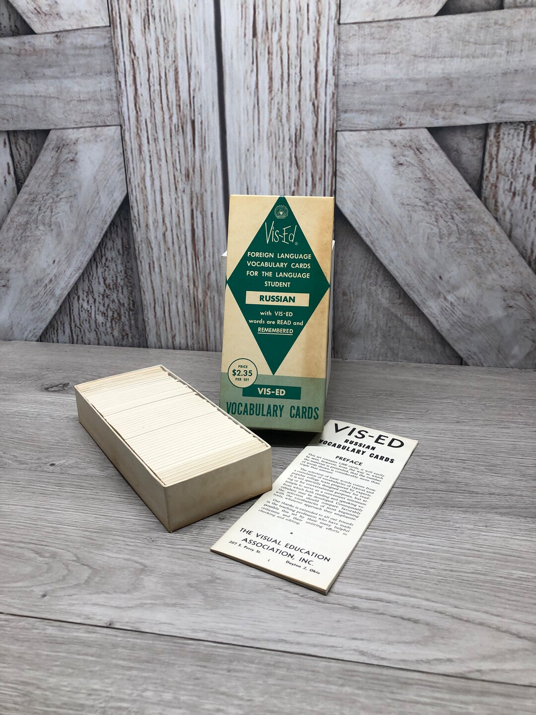 Vintage Vis-ed Russian Vocabulary Cards Complete Set Learn Russian ...