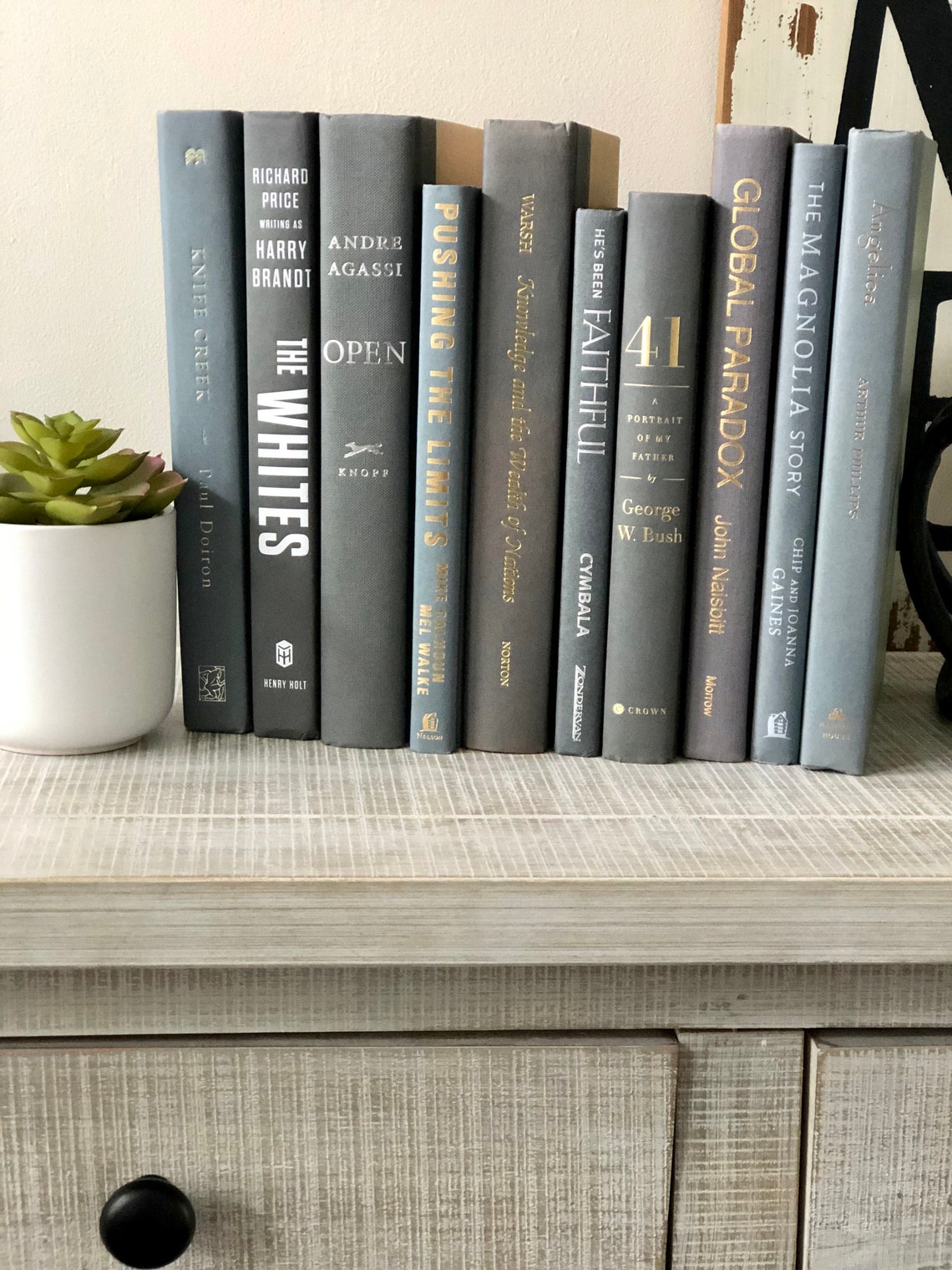 10 Gray Modern Books Decorative Gray Books Farmhouse Books | Etsy