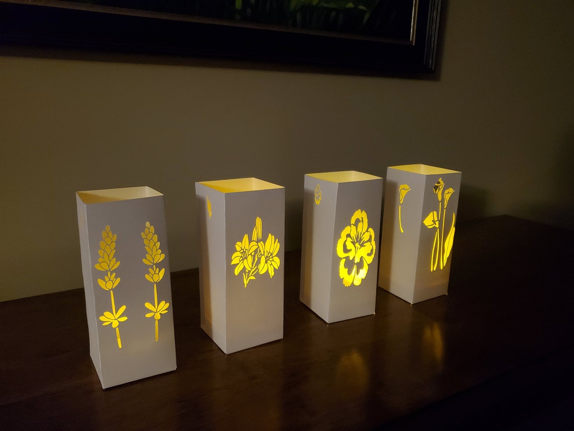 Flower Luminary Lanterns Free Shipping - Etsy